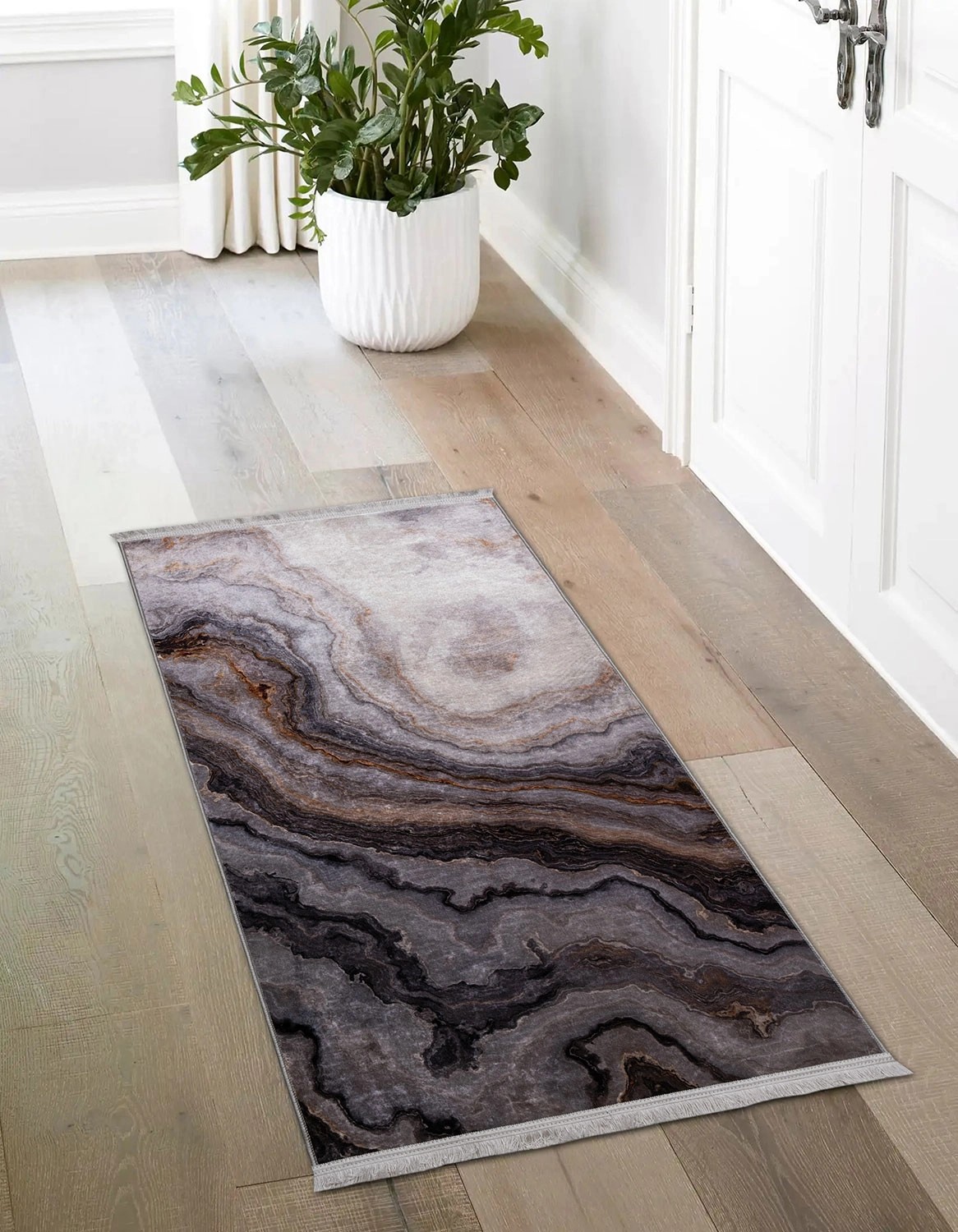 Uniglob Dywan drukowany AGAT 60 x 120 cm szary kupuj w OBI