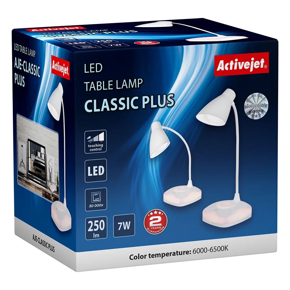 Activejet Lampka LED CLASSIC 6000-6500K biała