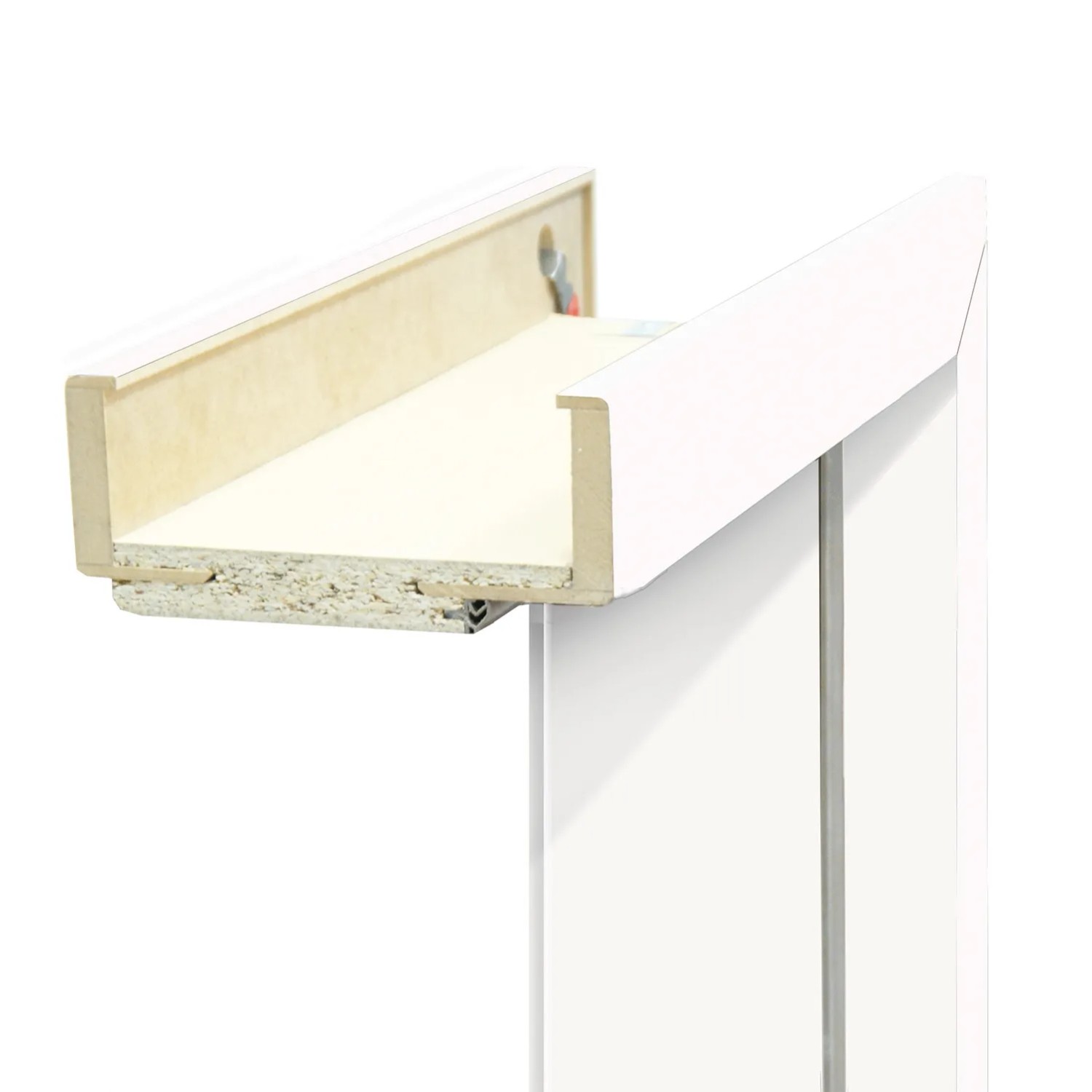 Classen ościeżnica regulowana przylgowa 75-95 Uni White PP 60P