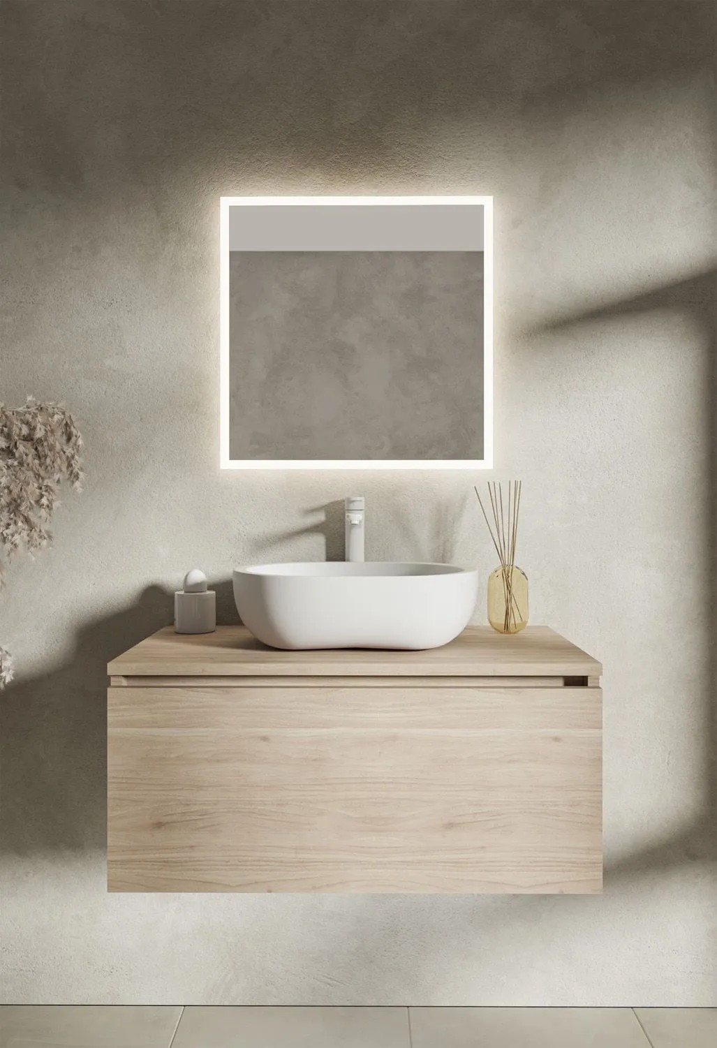 Lustro LED Style Białe 60x60cm