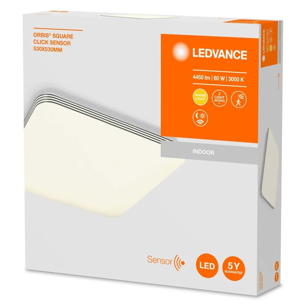 Ledvance Plafon ORBIS SQUARE 53 cm Click Sensor 60W 3000K 4450 lm kupuj w OBI