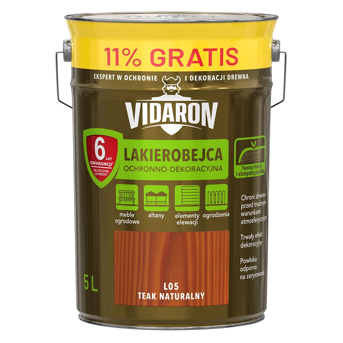 Vidaron Lakierobejca teak natural 5L kupuj w OBI