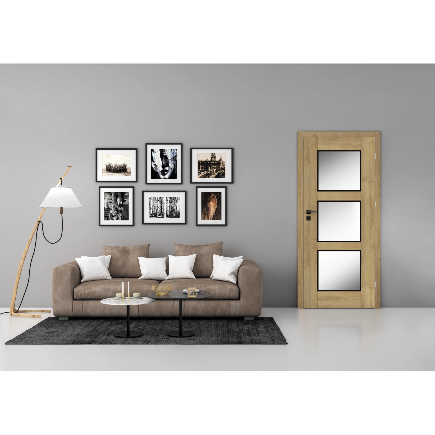 DRE Skrzydło drzwiowe Tiago 3 Dąb Riviera pokojowe 70P kupuj w OBI