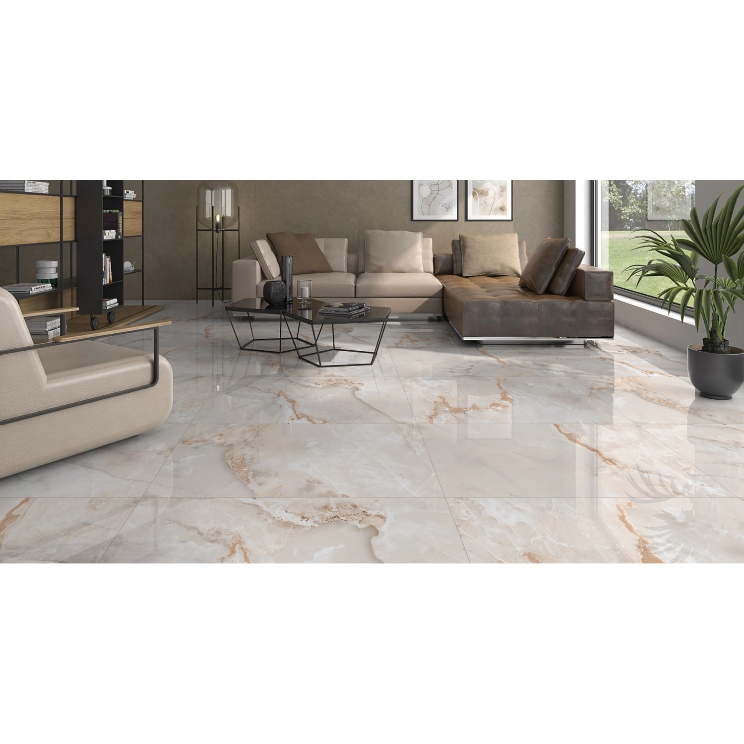 Gres szkliwiony polerowany Hampton bianco 60 x 60 cm kupuj w OBI