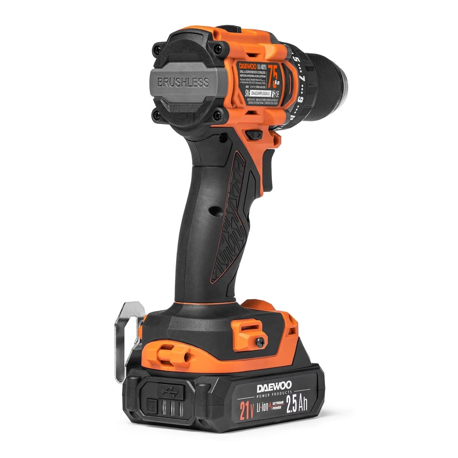 DAEWOO Wiertarko-wkrętarka akumulatorowa DAA 4021 Li Set 21V 2x2,5 Ah
