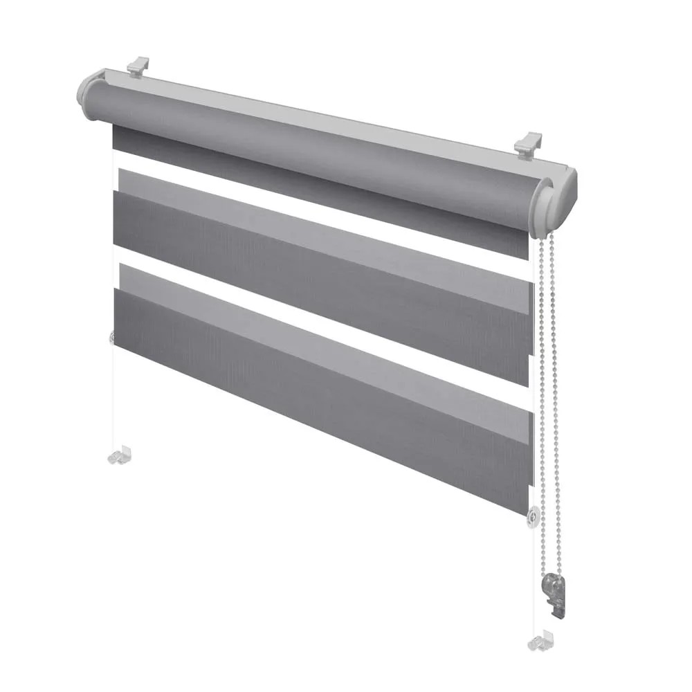 Mini roleta SMART Dzień/noc szara 43,5 cm x 140 cm
