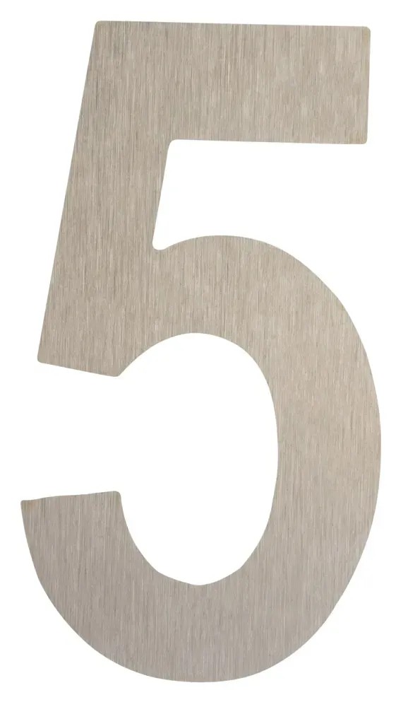 Metro Cyfra 5 samoprzylepna inox wys. 5cm kupuj w OBI