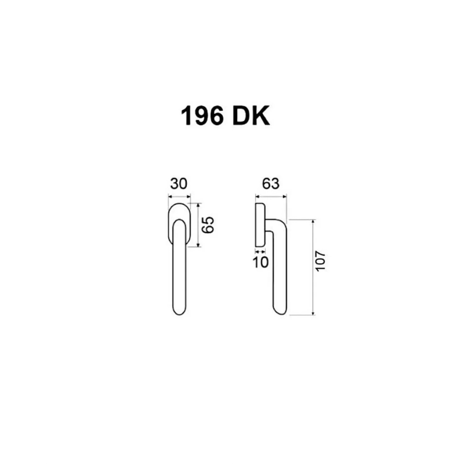 Agas Klamka okienna model ALT WIEN mosiądz 6.5 × 10.7 mm