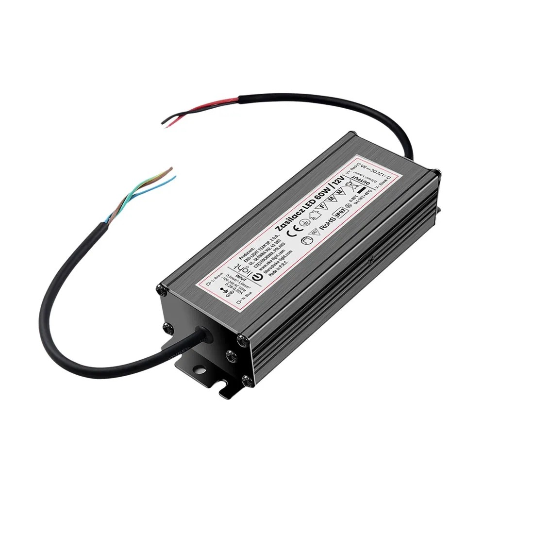 Zasilacz LED 12V/5A 60W IP67