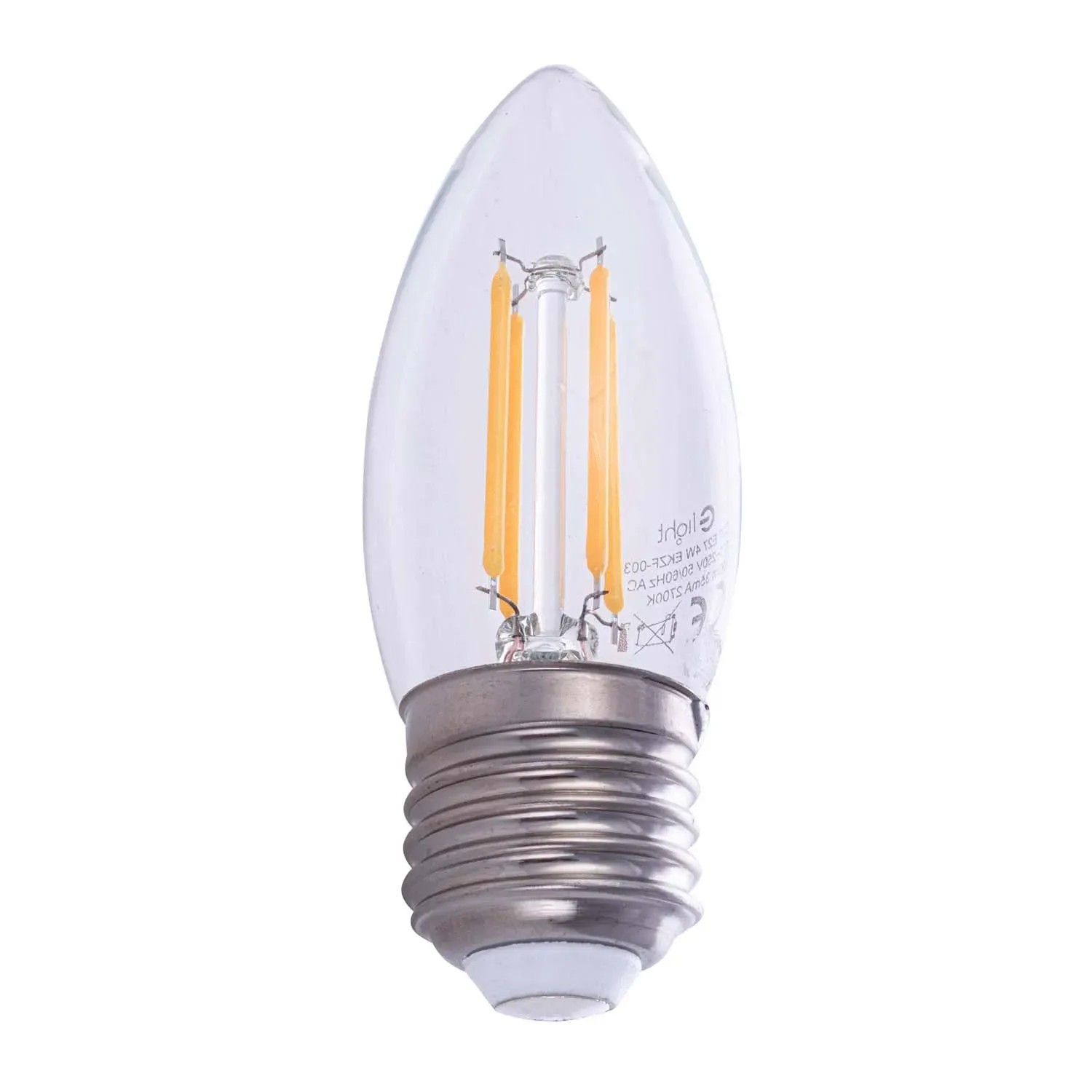 Eko-Light Żarówka filamentowa E27 C37 4W 470lm 2700K