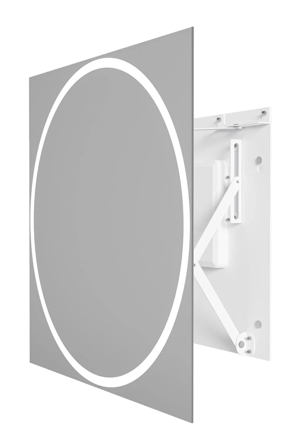 Lustro LED Vic Białe z włącznikiem automatycznym 60x60cm