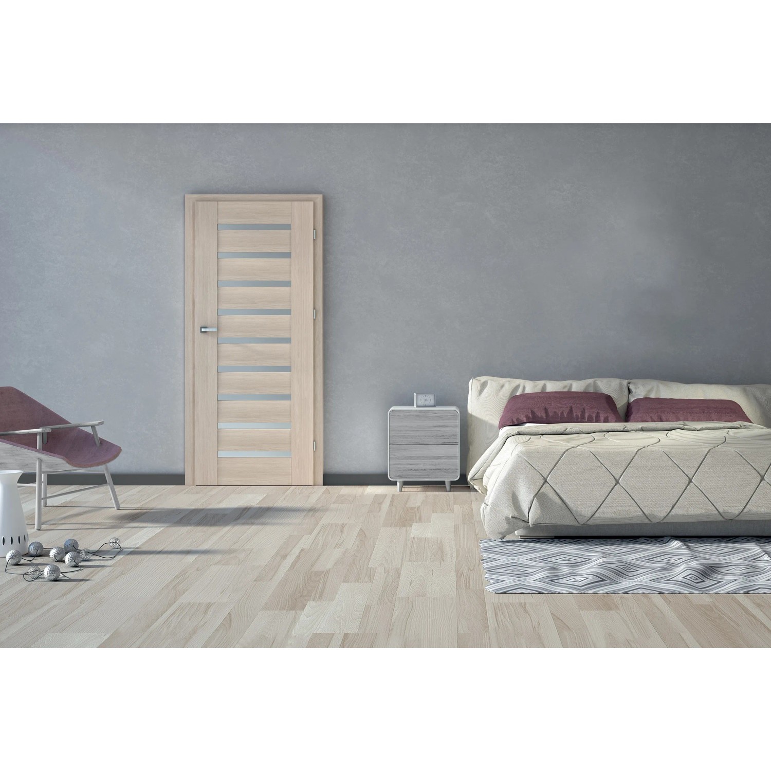 DRE Skrzydło drzwiowe Ingo 2 dąb bielony ryfla 70L kupuj w OBI