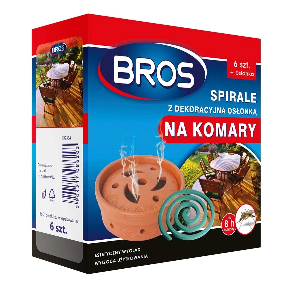 Bros Spirale na komary z dekoracyjną osłonką 6 sztuk kupuj w OBI