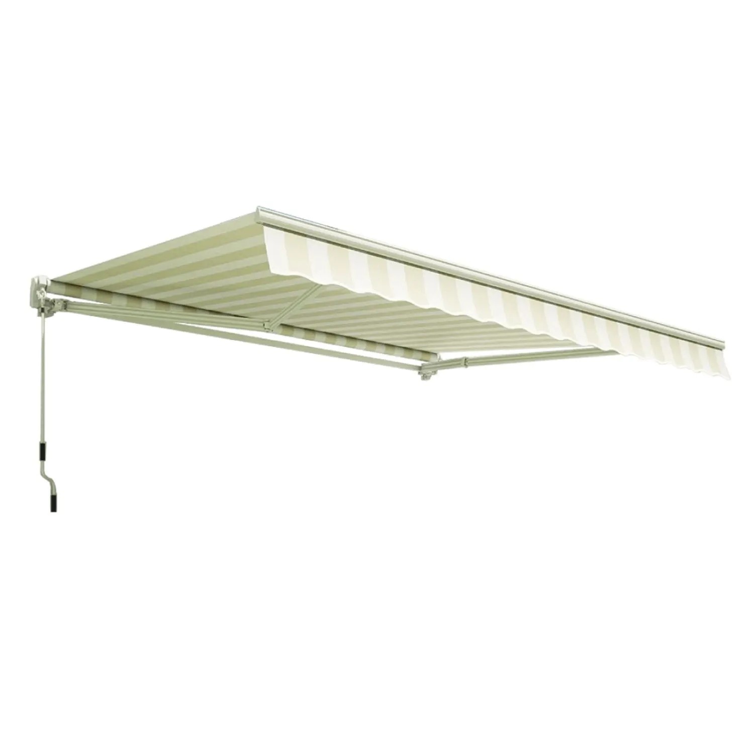 GUTROOF Markiza ręczna Classic White/Taupe - 3,0 x 2,5 m