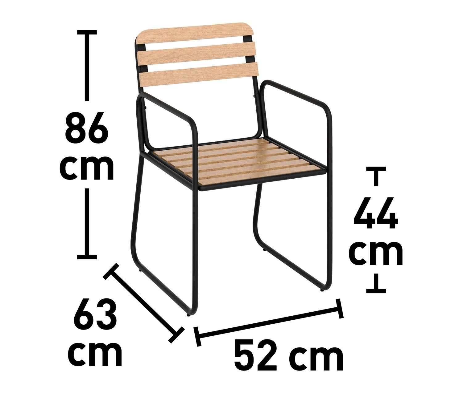 Krzesło ogrodowe WINIFRED akacja kupuj w OBI