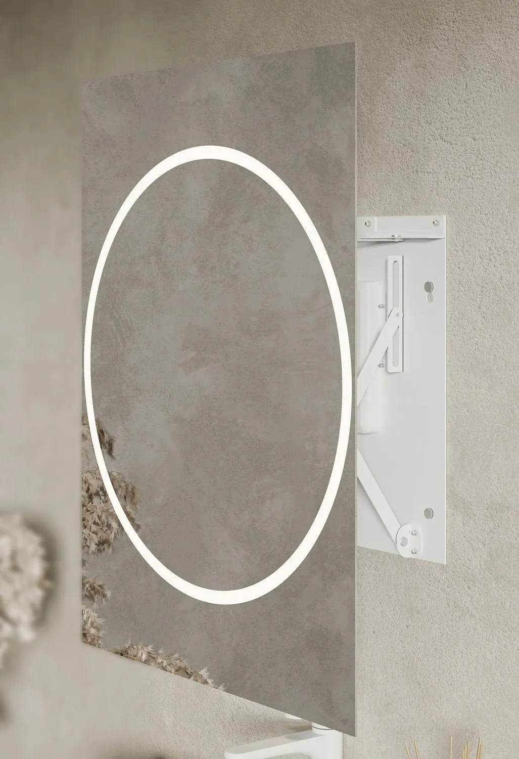 Lustro LED Vic Białe z włącznikiem automatycznym 60x80cm
