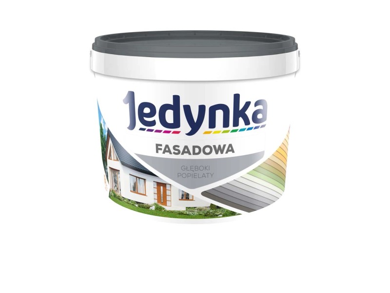 Farba fasadowa Jedynka 9 l głęboki popielaty kupuj w OBI