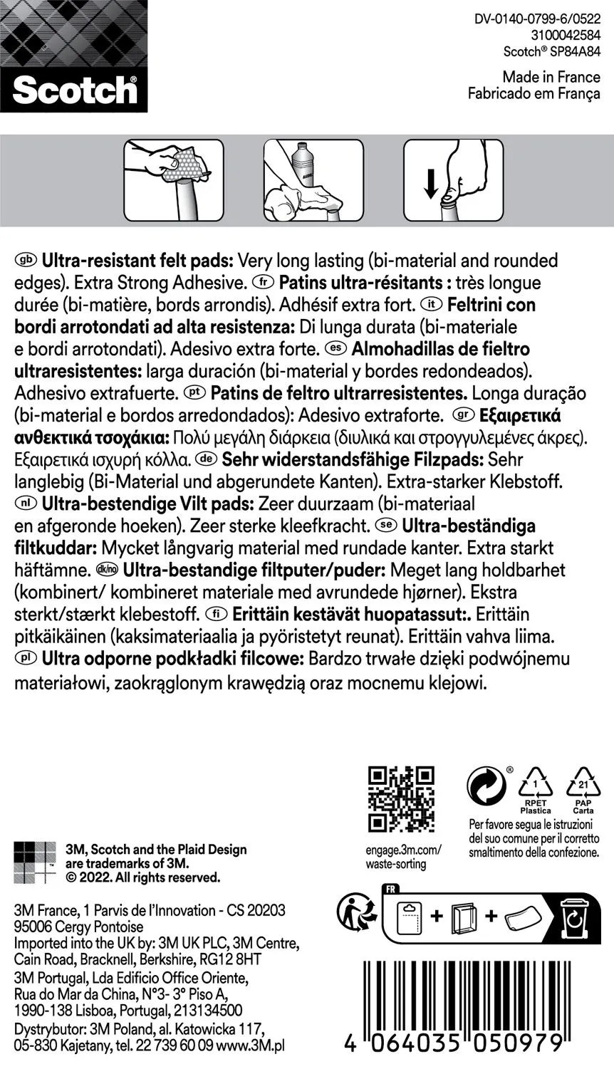 3M Scotch Podkładki filcowe ultra odporne 8szt. 35x24mm kupuj w OBI