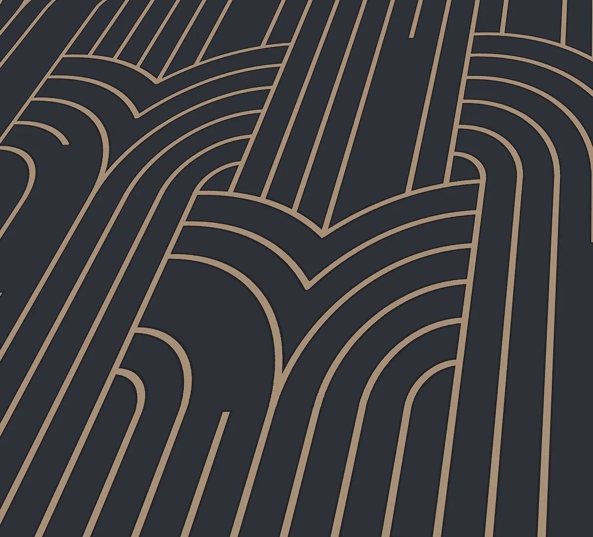 Tapeta winylowa na flizelinie CZARNA ART-DECO kupuj w OBI