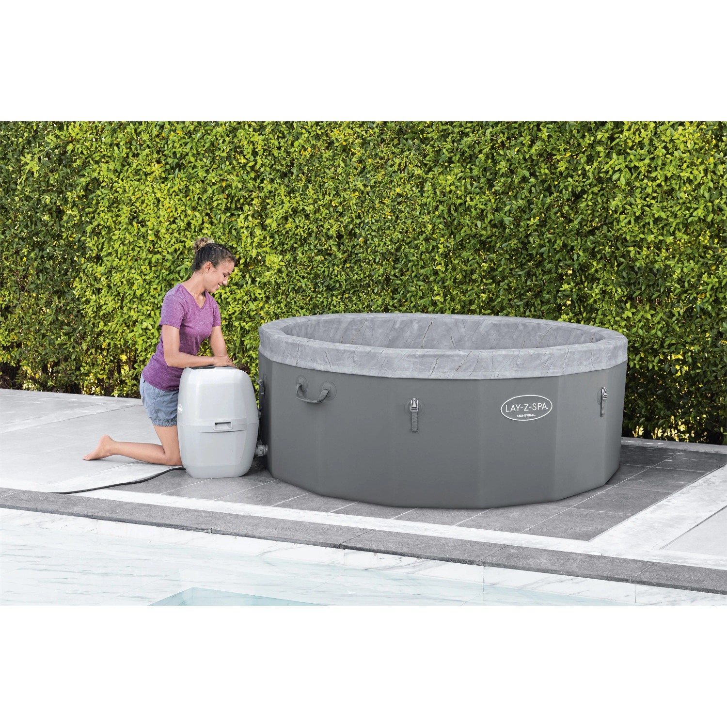 Wanna z hydromasażem Lay-Z-Spa MONTREAL AirJet Plus - poj. 1240 l kupuj ...