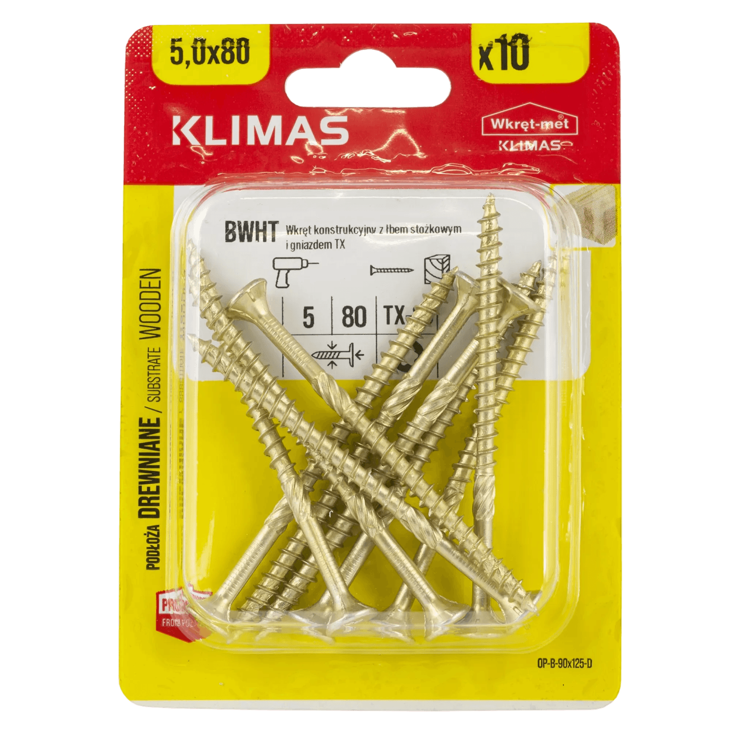 Klimas Wkręt konstrukcyjny z łbem stożkowym torx 5x80 mm kupuj w OBI