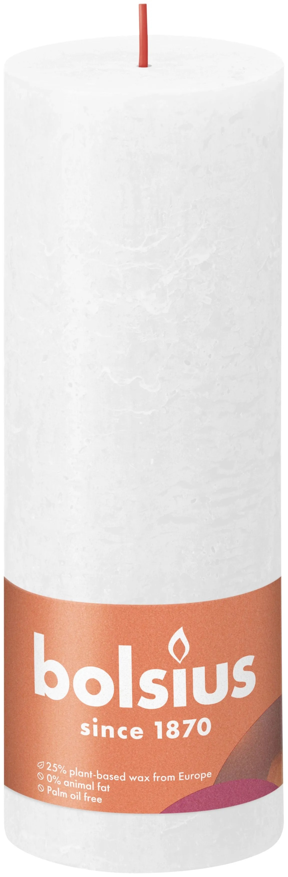 Świeca Rustic mroźna biel 190/68mm