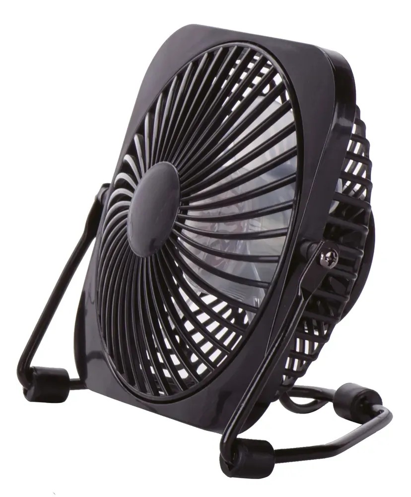 Wentylator biurkowy na USB czarny 4W 10 cm