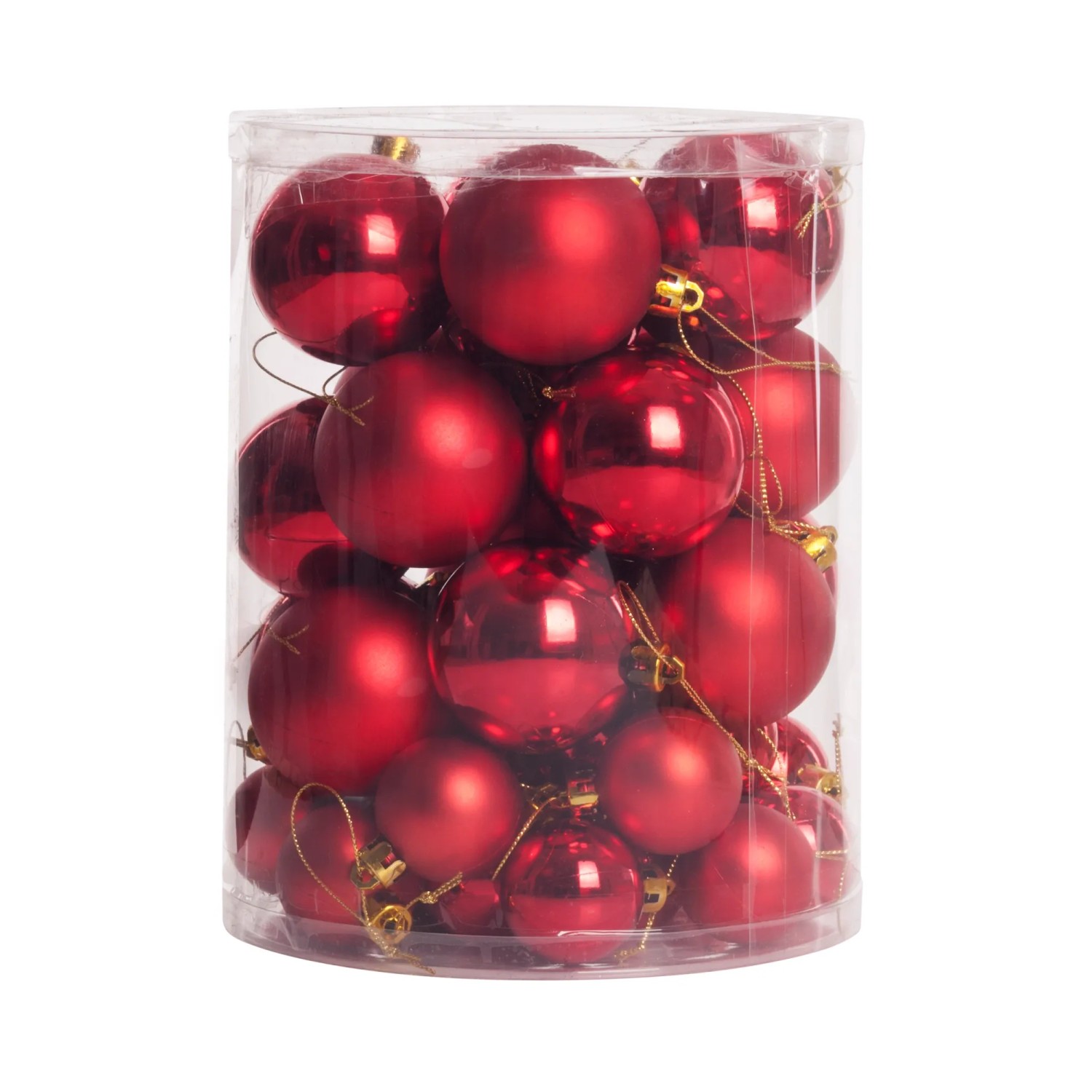 Bombki plastikowe błysk/mat czerwone - 40 szt. kupuj w OBI