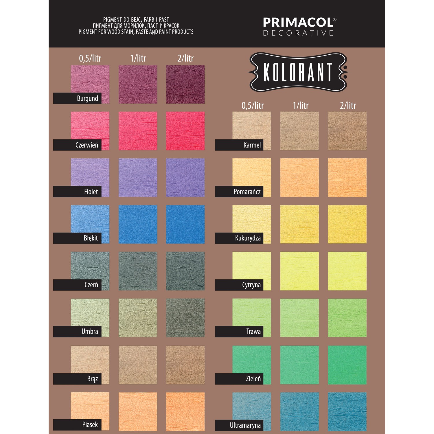 Pigment Kolorant Primacol karmel 40 ml kupuj w OBI